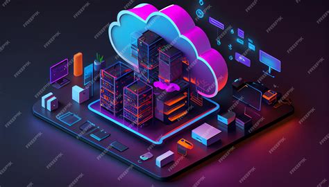 Premium Ai Image Cloud Technology Concept Data Center Concept Ai