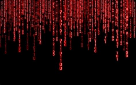 Red Binary Code Matrix Style Background Premium Ai Generated Image