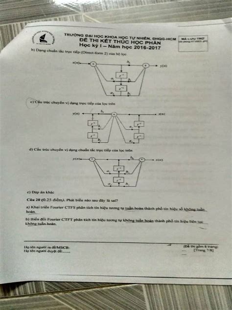 Xu Ly Tin Hieu So De Thi Dps 2016 2017 Cuuduongthancong Com Pdf