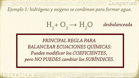 Química Balanceo De Ecuaciones Químicas Youtube