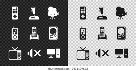 Set Remote Control Joystick Arcade Machine Stock Vector Royalty Free