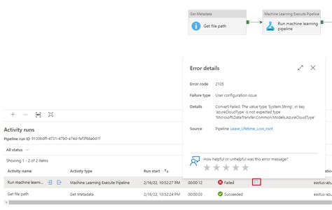 Convert Failed The Value Type System String In Key AzureCloudType Is Not Expected Type