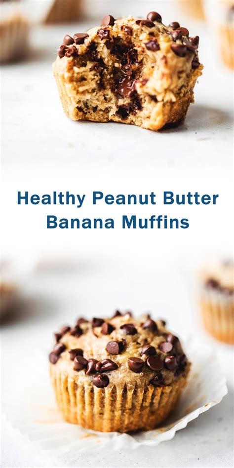 Healthy Peanut Butter Banana Muffins