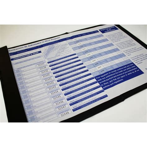 Contractor Pass Sign In System 108 Ncr Passes
