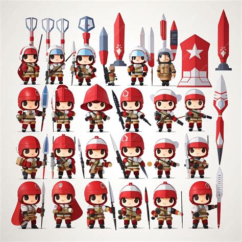 Premium Ai Image A Set Of Spearman Designs Ai Generated