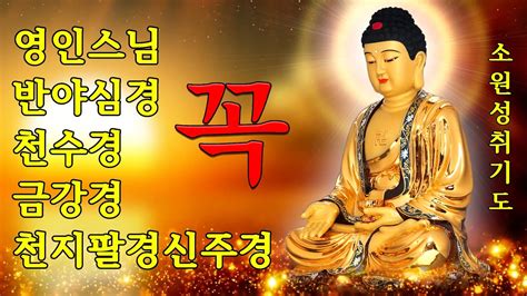 하루 1번만 들어라 소원이 실현되는 건강 부자 성공 풍요 행운 행복 재물 소원성취 행운 🙏 우리말 지장경 영인스님 Youtube