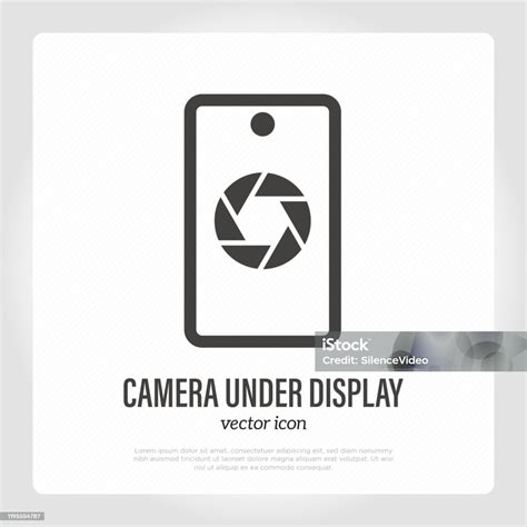 스마트폰에 디스플레이된 카메라 가는 선 아이콘입니다 모바일 기술 현대 벡터 그림입니다 그래픽 사용자 인터페이스에 대한 스톡 벡터 아트 및 기타 이미지 Istock