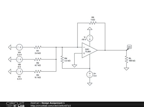Design Assignment 1 CircuitLab Design Assignment 1 CircuitLab
