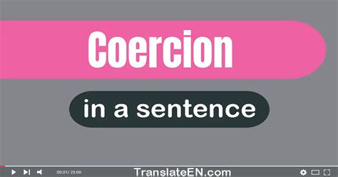 Coercion In A Sentence