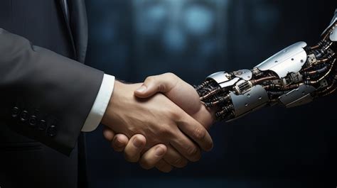 Premium Ai Image Ai Handshake