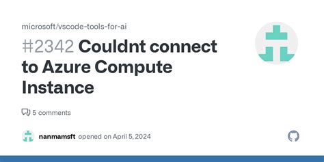 Couldnt Connect To Azure Compute Instance Issue 2342 Microsoft