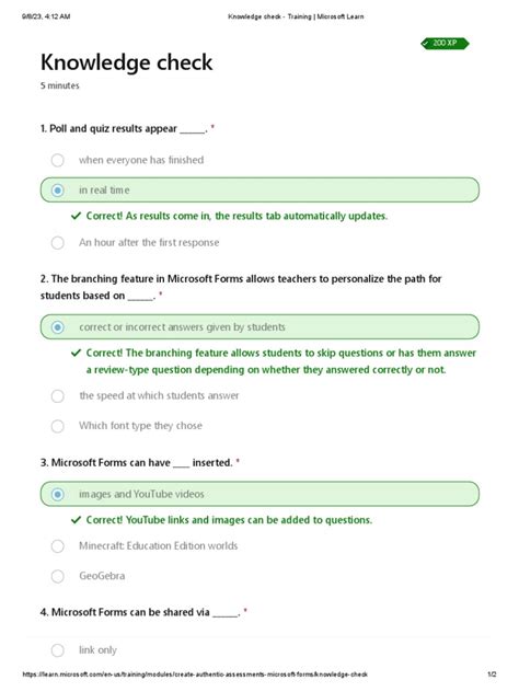 Knowledge Check Training Microsoft Learn 5 Pdf Microsoft System Software