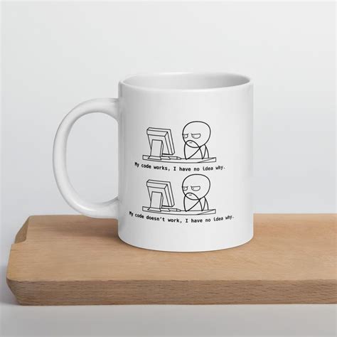 mug drôle de codage meme my code works doesn t work cadeau de