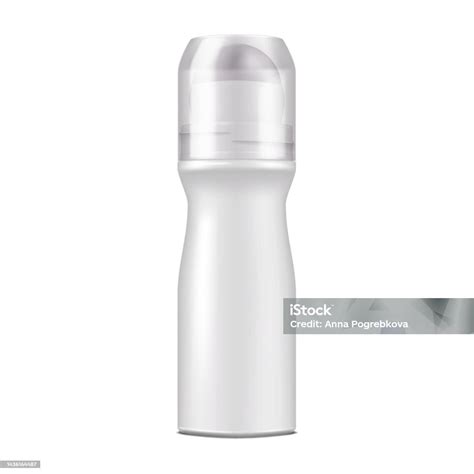 바디 발한 억제제 탈취제 롤 온 플라스틱 병 명확한 스크류 캡 현실적인 벡터 모형 흰색 빈 화장품 컨테이너 모형 디자인용 템플릿 모형에 대한 스톡 벡터 아트 및 기타 이미지