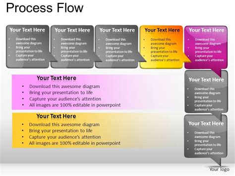 Process Flow Powerpoint Presentation Slides PowerPoint Shapes PowerPoint Slide Deck Template