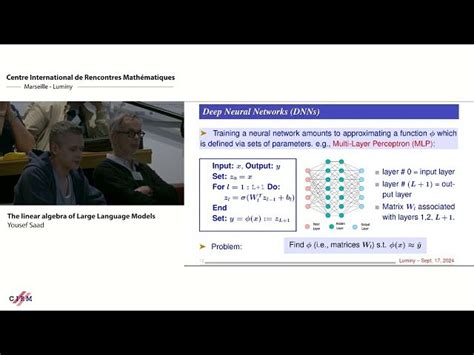 Free Video The Linear Algebra Of Large Language Models From Centre International De Rencontres