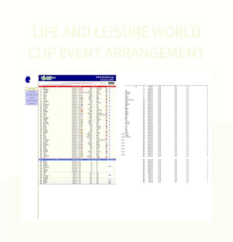 Free Event Arrangement Templates For Google Sheets And Microsoft Excel Slidesdocs