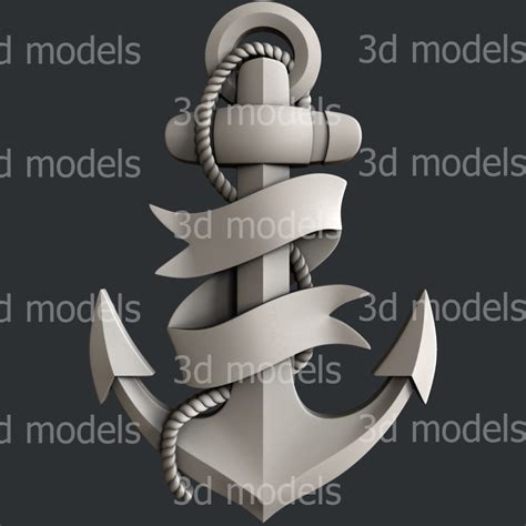 3d Stl Models For Cnc Router Or 3dprinter Marine Anchor P57