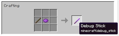 Debug Stick Crafting Recipe Minecraft Data Pack