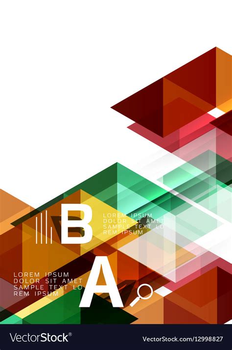 Transparent Overlapping Triangles Royalty Free Vector Image