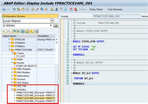 Abap 프로젝트 파일 구조 및 역할