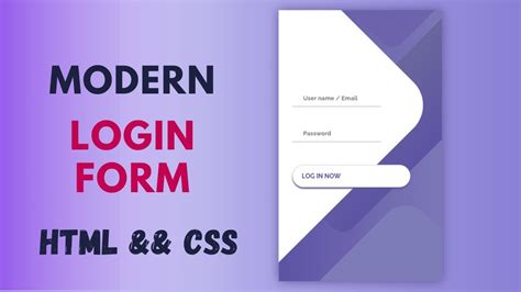 How To Make Modern Login Form Tutorial In Html And Css Frontend