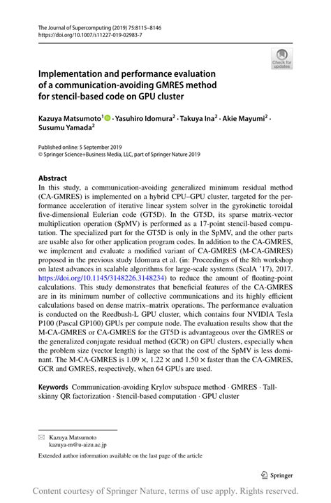 implementation and performance evaluation of a communication avoiding