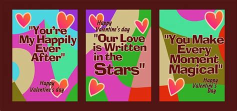 추상적인 파스텔 배경의 로맨틱한 발렌타인 카드 팩 발렌타인 데이 인사말 카드의 집합 샘플 텍스트 빨간 하트 및 추상적 배경