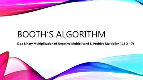 Booths Algorithm Part 3 Pptx