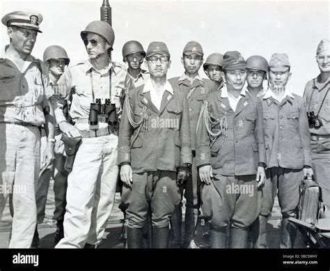 Japanese Officers Surrendering To Us Troops At Morotai August 1945