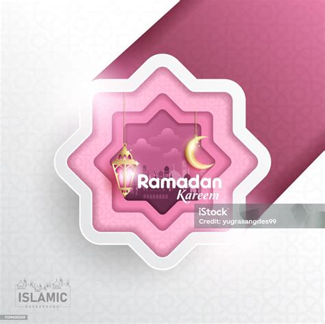라마단 카림 배경 종이 예술 또는 판 투 스 랜 턴 크레센트 문 Gt 모스크 배경으로 종이 컷 스타일 웹 배너 인사말 카드 홍보의 서식 파일 라마단 휴일 2019 0명에