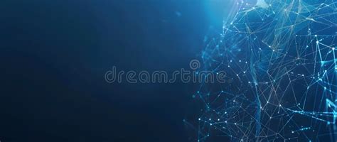 Futuristic Low Poly Plexus Network Technology Background Stock