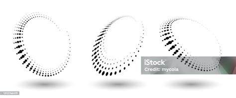 하프톤 모양 추상적인 도트 로고 엠블럼 또는 모든 프로젝트에 대한 디자인 요소 0명에 대한 스톡 벡터 아트 및 기타 이미지 0명 건강관리와 의술 검은색 Istock