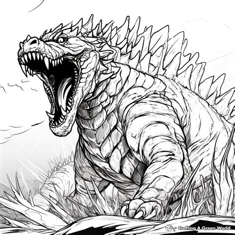 Godzilla Colour Drawing