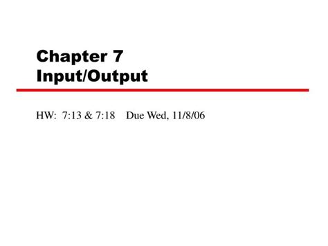 Ppt Chapter 7 Inputoutput Powerpoint Presentation Free Download Id276454