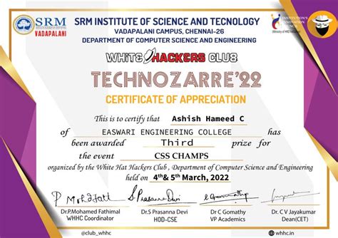 Ashish H On Linkedin Css Webdevelopment Certificate Srmuniversity