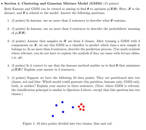 Section Clustering And Gaussian Mixture Model Chegg