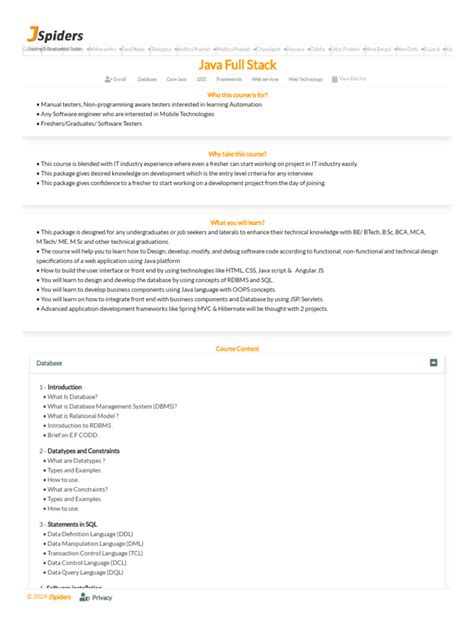 Java Full Stack Jspiders Pdf