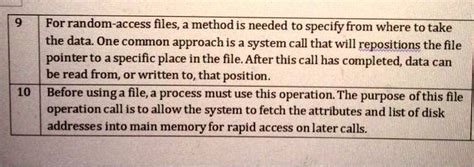 Solved For Random Access Files A Method Is Needed To Specify From Where To Take The Data One