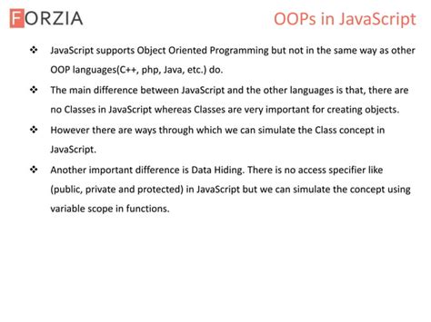 Object Oriented Programming In Javascript Pptx Web Development Internet