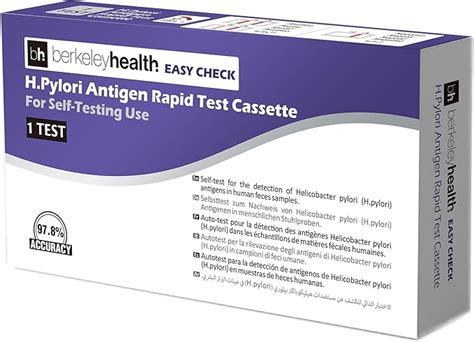 Berkeley Health Easy Check H Pylori Antigen Home Test Kit For Stomach