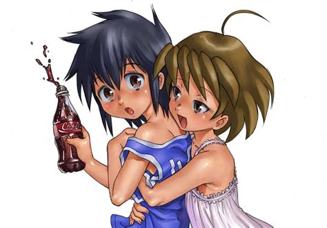 Tamura Makoto And Mizumura Hitomi Coca Cola And More Drawn By Gotou