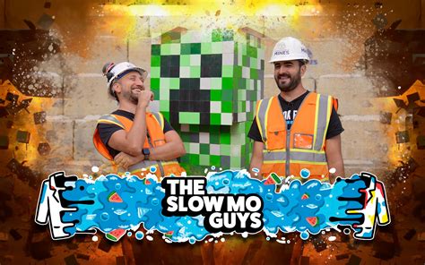 Life Sized Slow Motion Minecraft Creeper Explosion The Slow Mo Guys