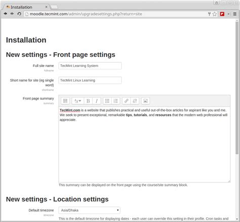 how to install moodle learning management system in linux