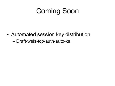 Authentication For Tcp Based Routing And Management Protocols Draft