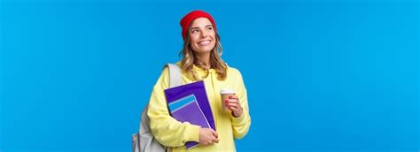 Free Photo Dreamy Cute College Girl Contemplating Sunny Spring Day On Her Way To Classes
