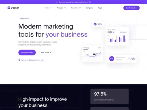 Docker Marketing Website And Ui Kit Framplates Framer Templates