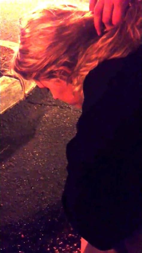 Beautiful Woman Barfing