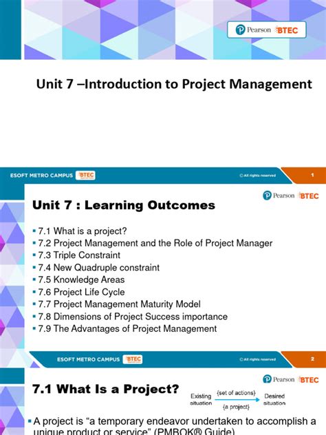 Hnd Mscp W7 Introduction To Project Management Pdf Project Management Business