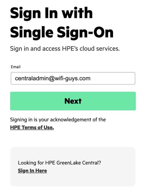 Configuring Sso For Aruba Central And Hpe Greenlake Using Okta Hpe Developer Portal